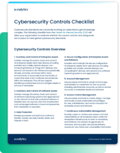 Cybersecurity Controls Checklist - Aunalytics